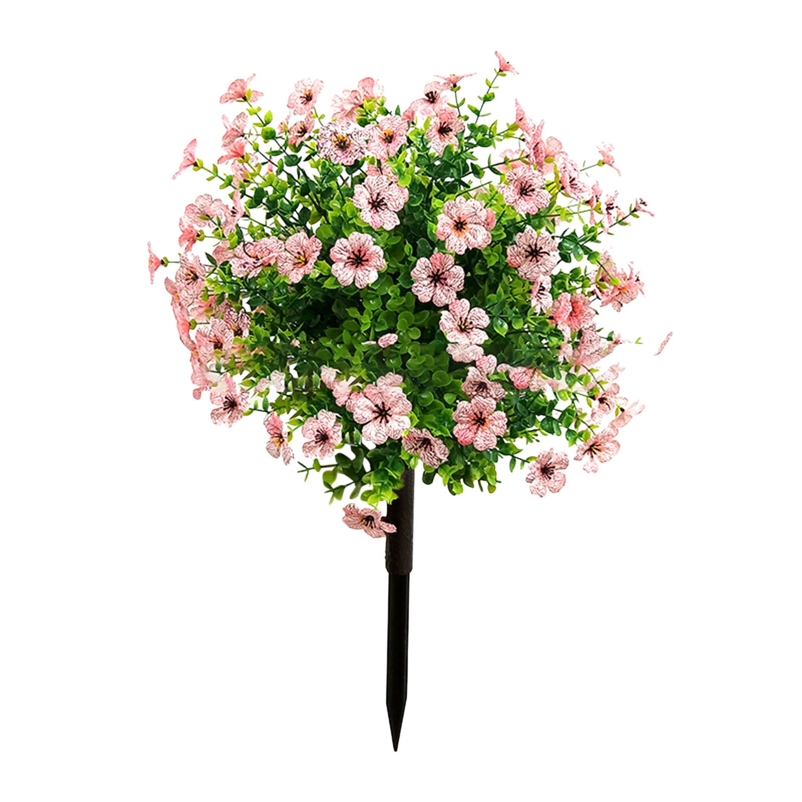 Artificial Boxwood Topiary Balls Trees with Flowers for Outdoor with ...