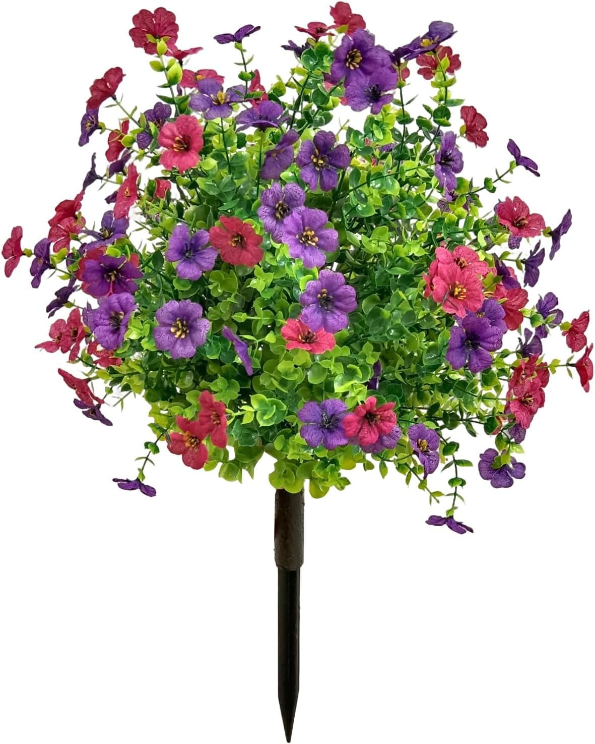 Artificial Boxwood Topiary Balls Trees with Flowers for Outdoor Fake ...