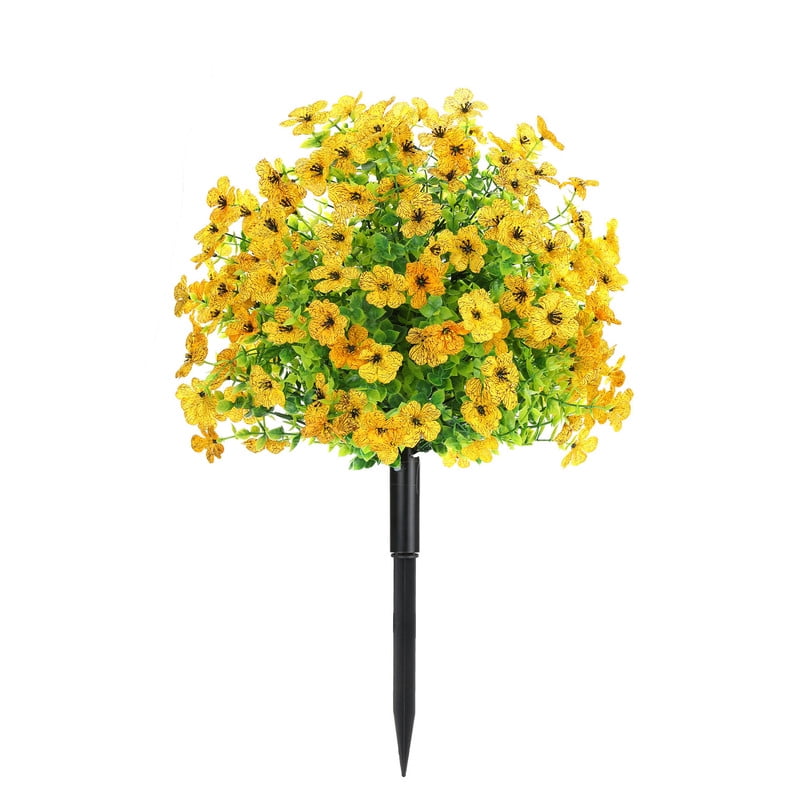 Artificial Boxwood Topiary Balls Trees with Flowers for Outdoor Fake ...