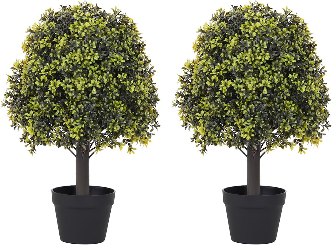 Artificial Boxwood Topiary Trees - UV-Resistant Faux Boxwood for ...