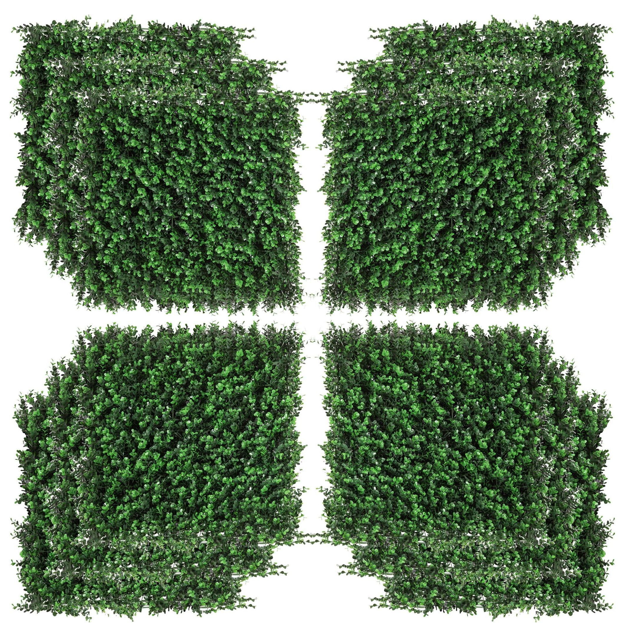 Artificial Boxwood Wall Panels 12-Pack, 20x20" Privacy Fence Screen ...