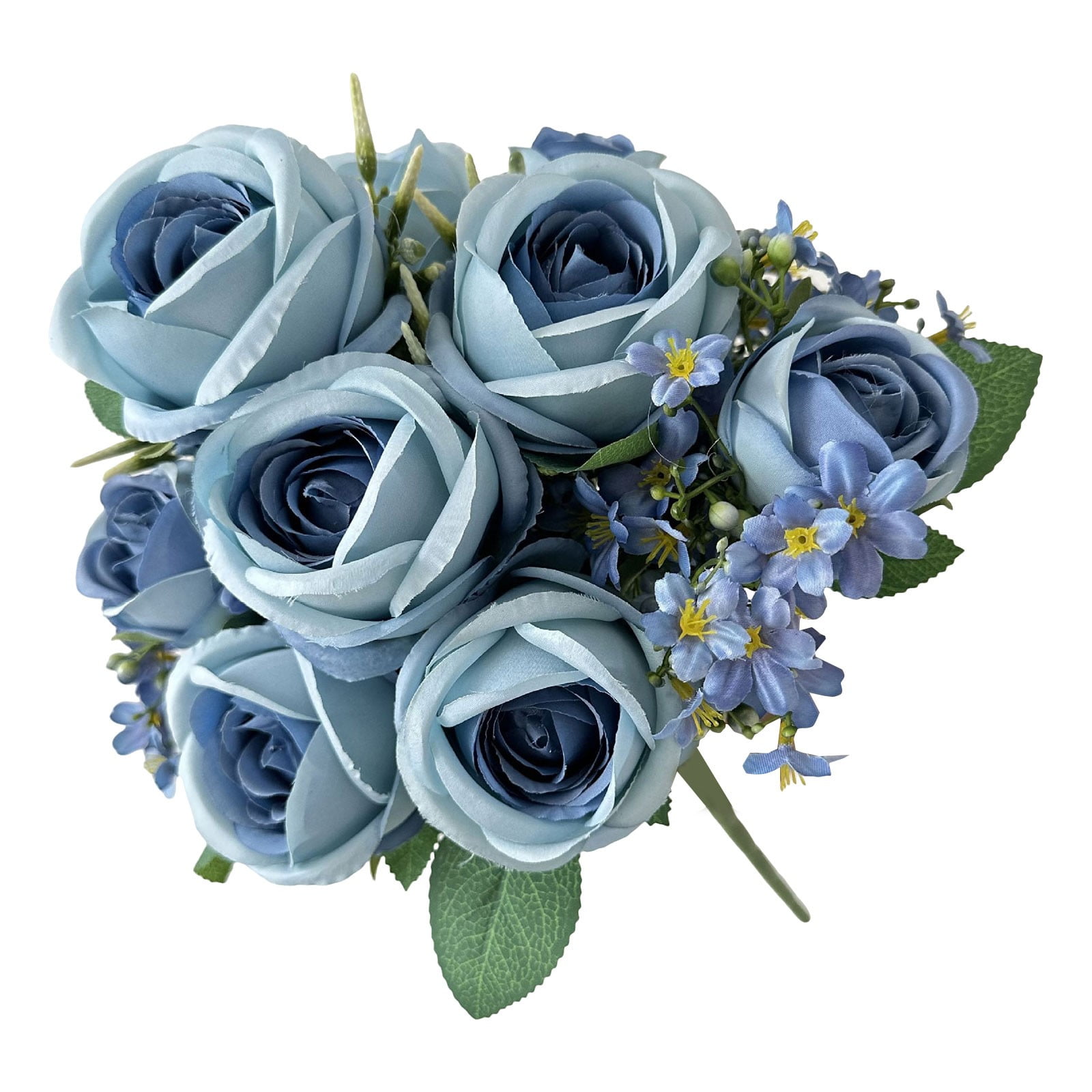 Artificial Bridal Rose Bouquet Hinge Handle, Symmetrical Classic ...
