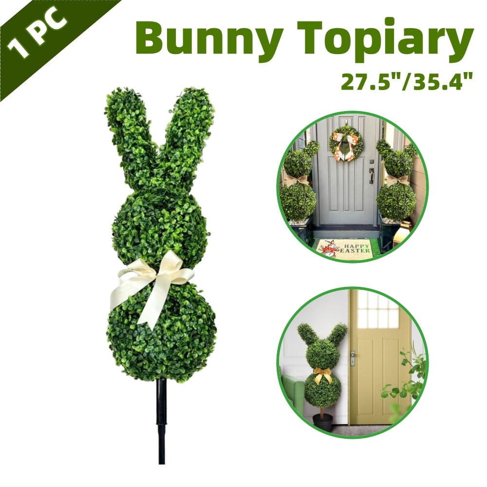 Artificial Bunny-Shaped Bowknot Topiary Tree Rabbit Shaped Topiary ...
