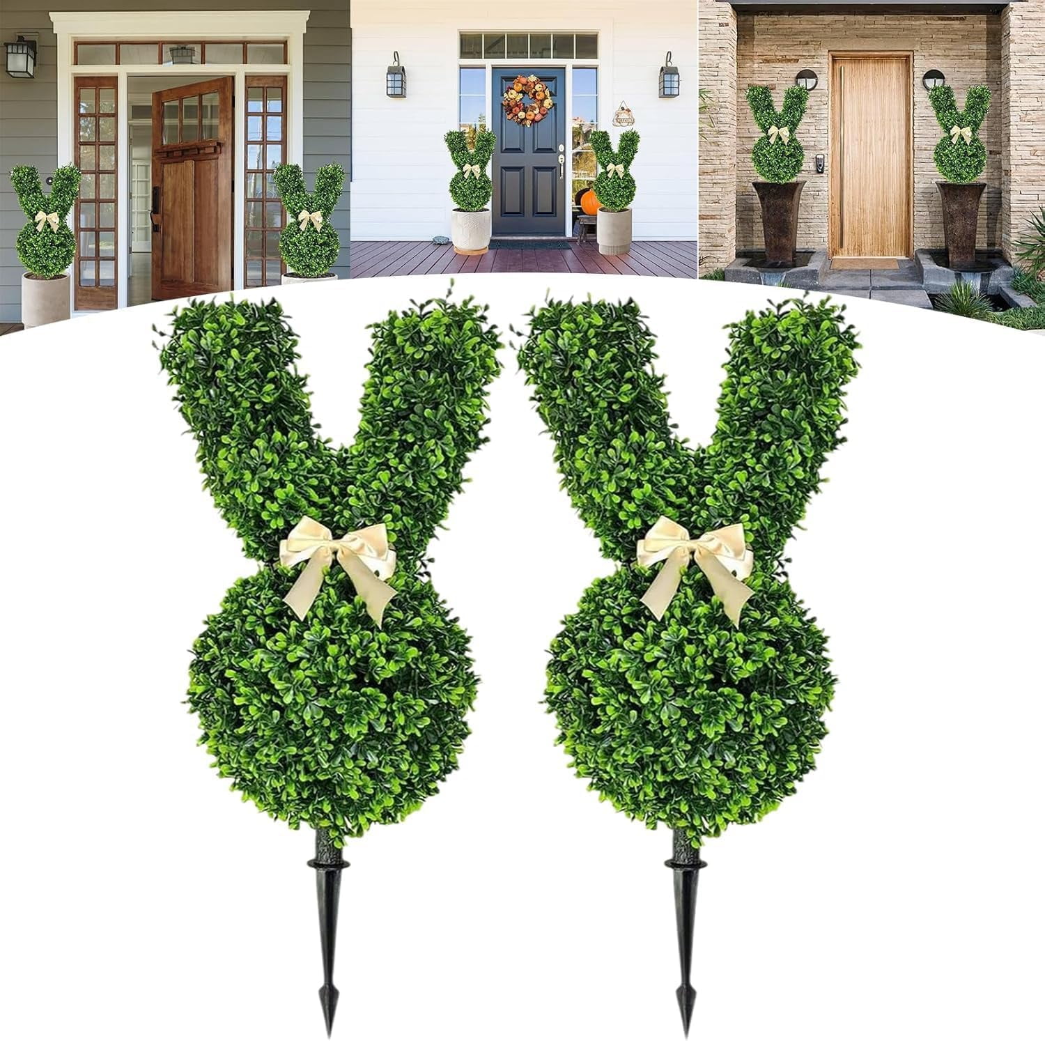 Artificial Bunny Tree Decor, Bunny Topiary, Artificial Bunny-Shaped ...