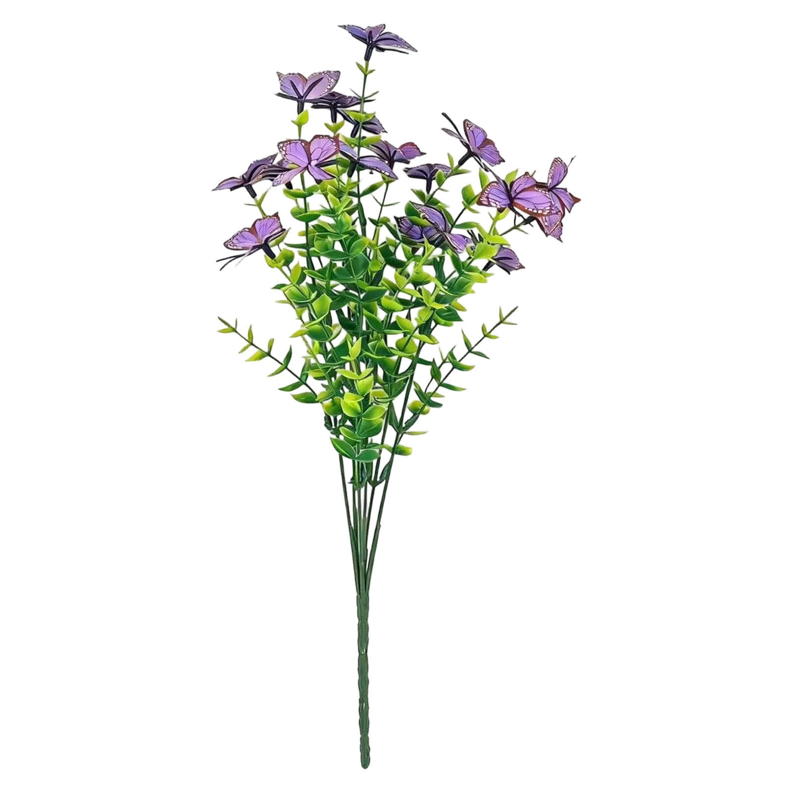 Artificial Butterfly Flower Stems, UV Resistant Fake Greenery Picks ...