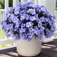Artificial C-blue Hydrangea Flowers, 5 Pack UV Resistant Faux ...