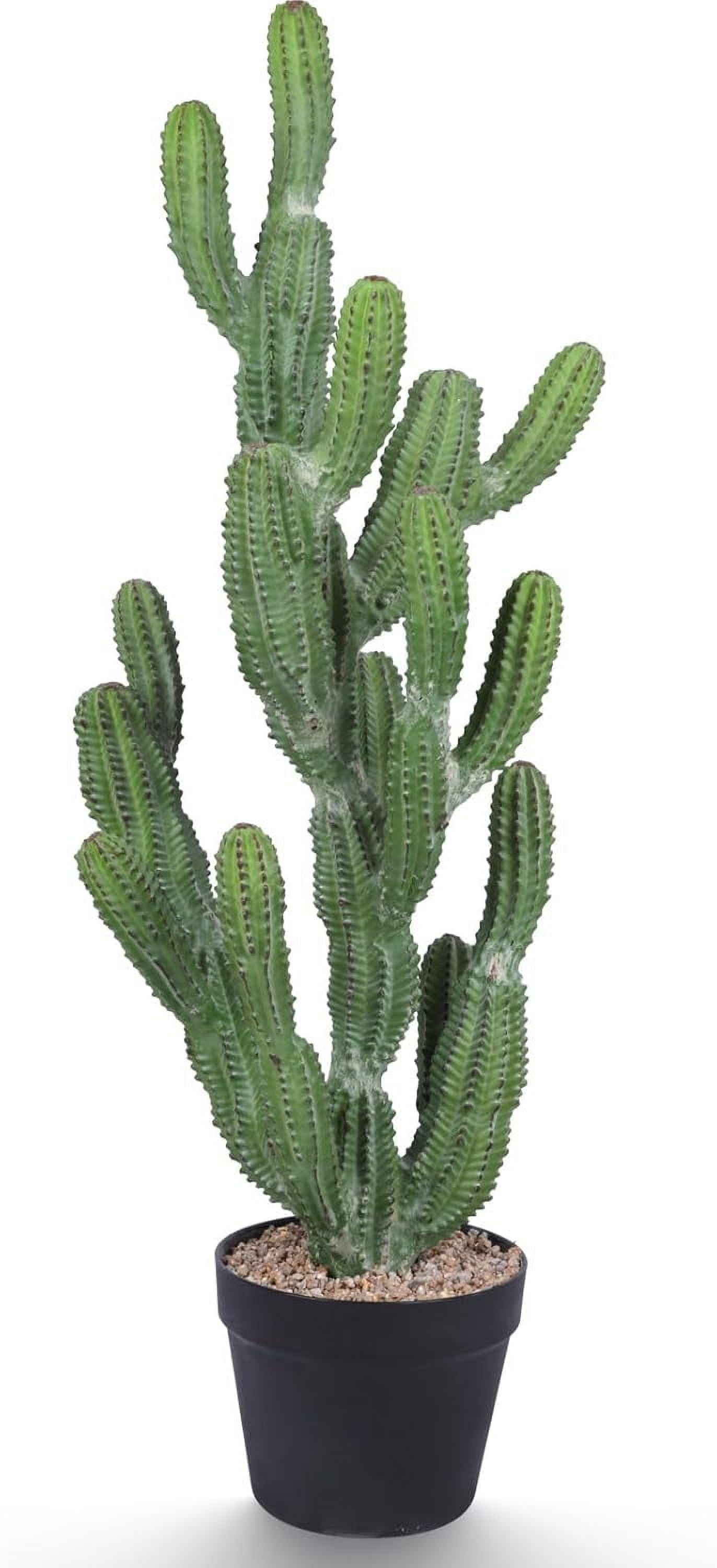 Artificial Cactus Plant 32 Inch Faux Desert Cacti Fake Cactus Potted ...