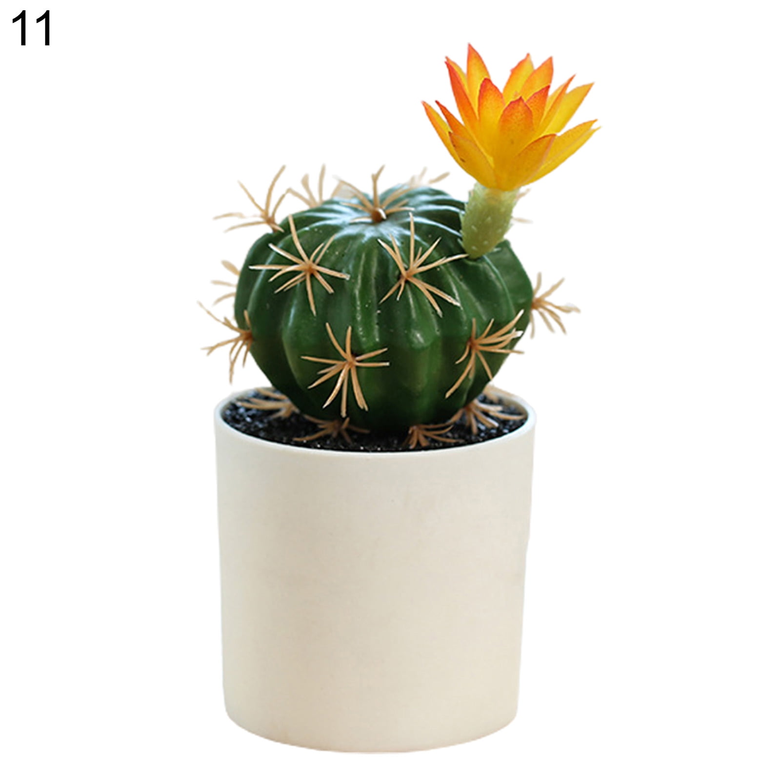 Artificial Cactus Plants, Mini Fake Desert Plants in White Pots ...