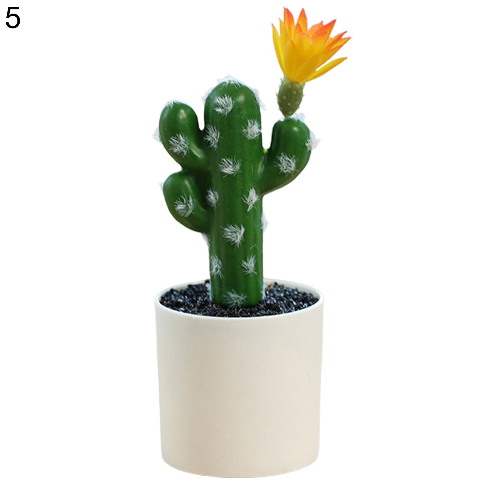 Artificial Cactus Plants, Mini Fake Desert Plants in White Pots ...