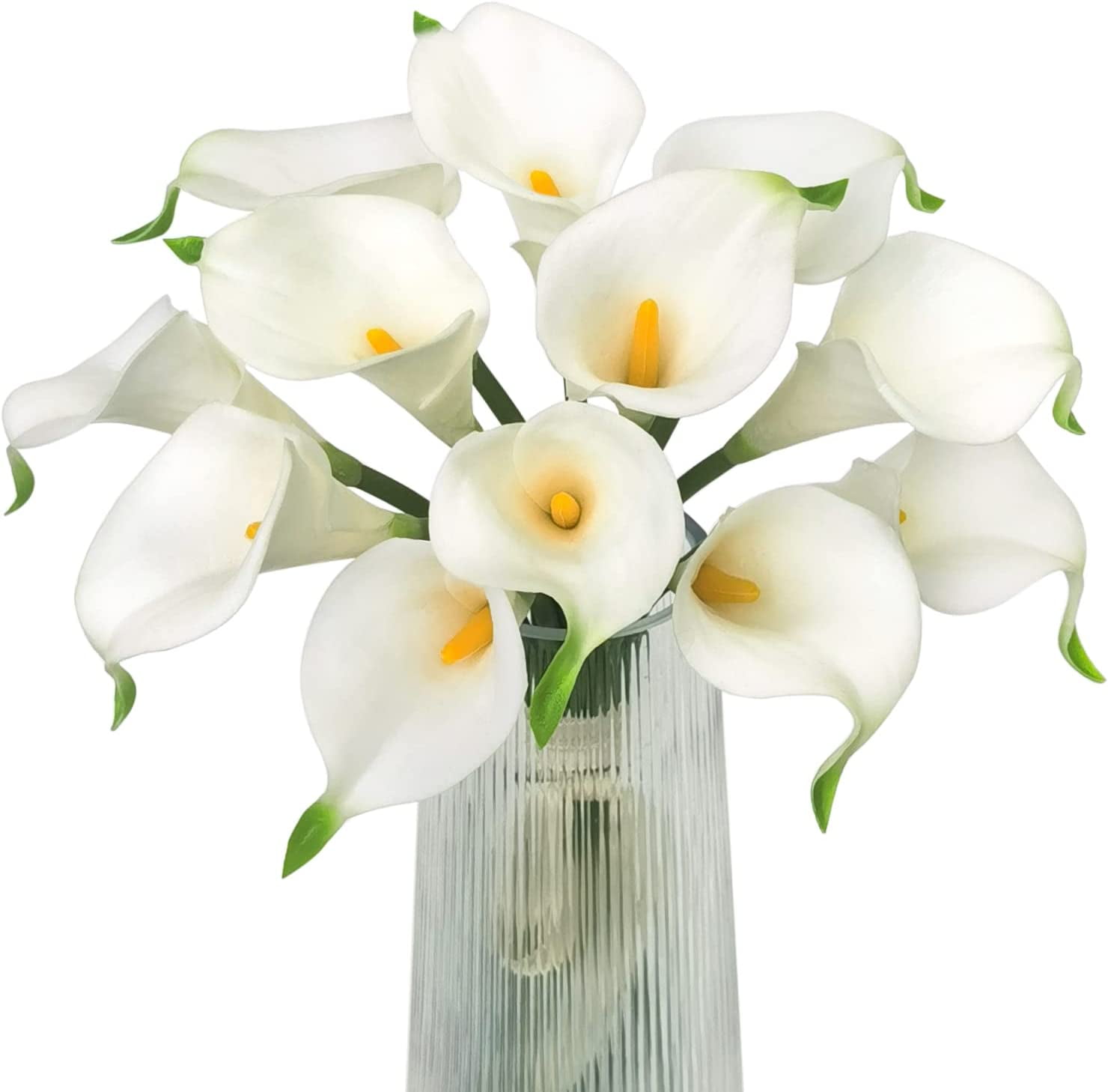 Artificial Calla Lily Flowers Wedding Bouquet Flower Decor Yellow ...