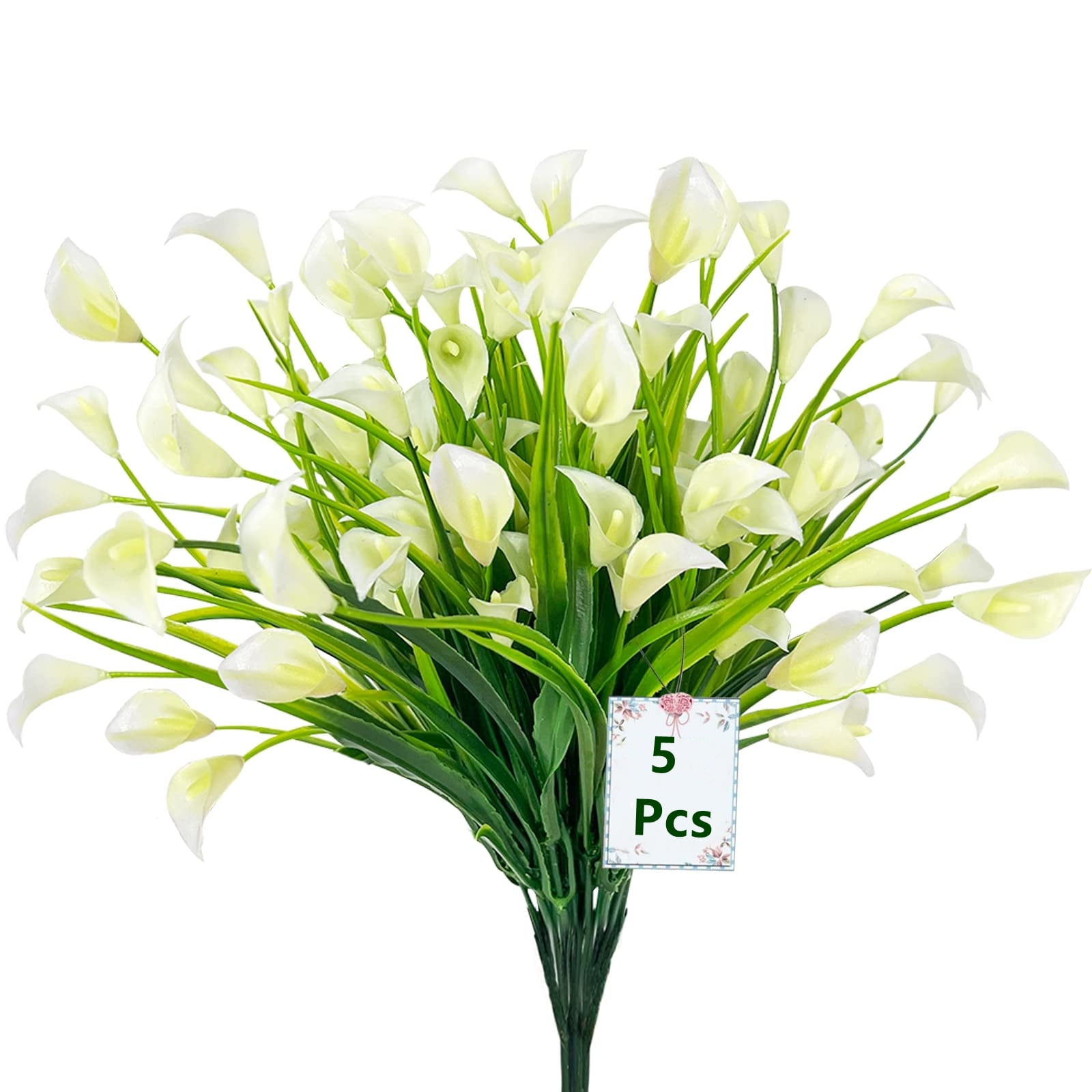 Artificial Calla Lily (Pack of 5),Artificial Flowers UV Resistant for ...