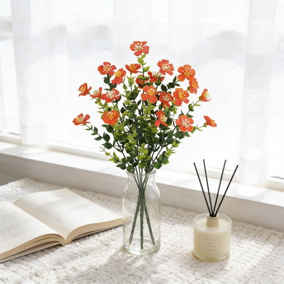 Artificial Camellia Bouquet Decor Set, Lifelike Floral Arrangement ...
