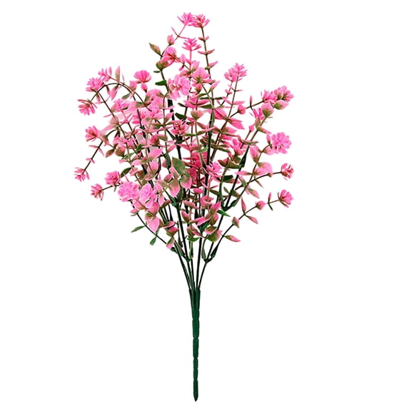 Artificial Camellia Eucalyptus 7 Branch Connected Stem Faux Flower For ...