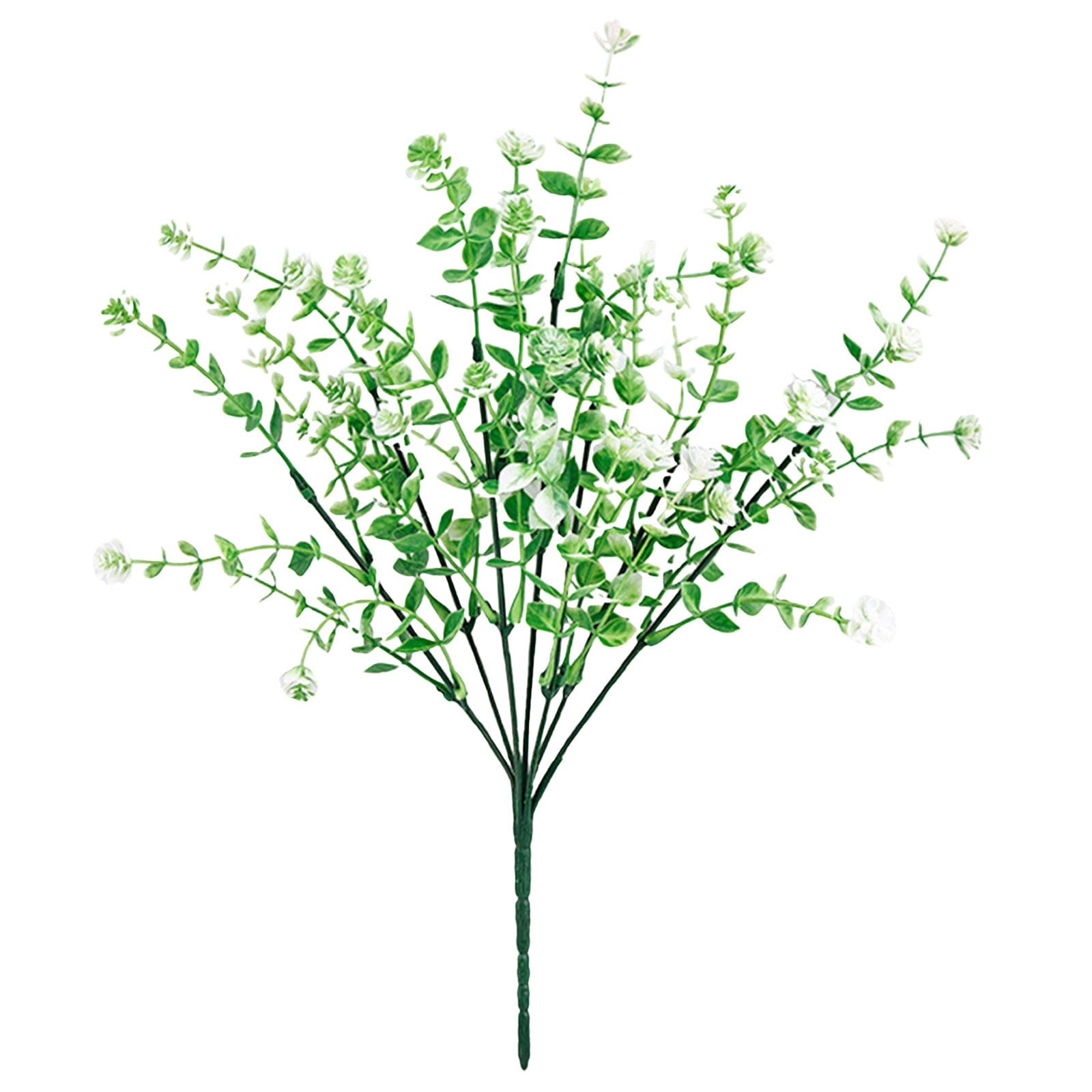 Artificial Camellia Eucalyptus 7 Branch Connected Stem Faux Flower For ...