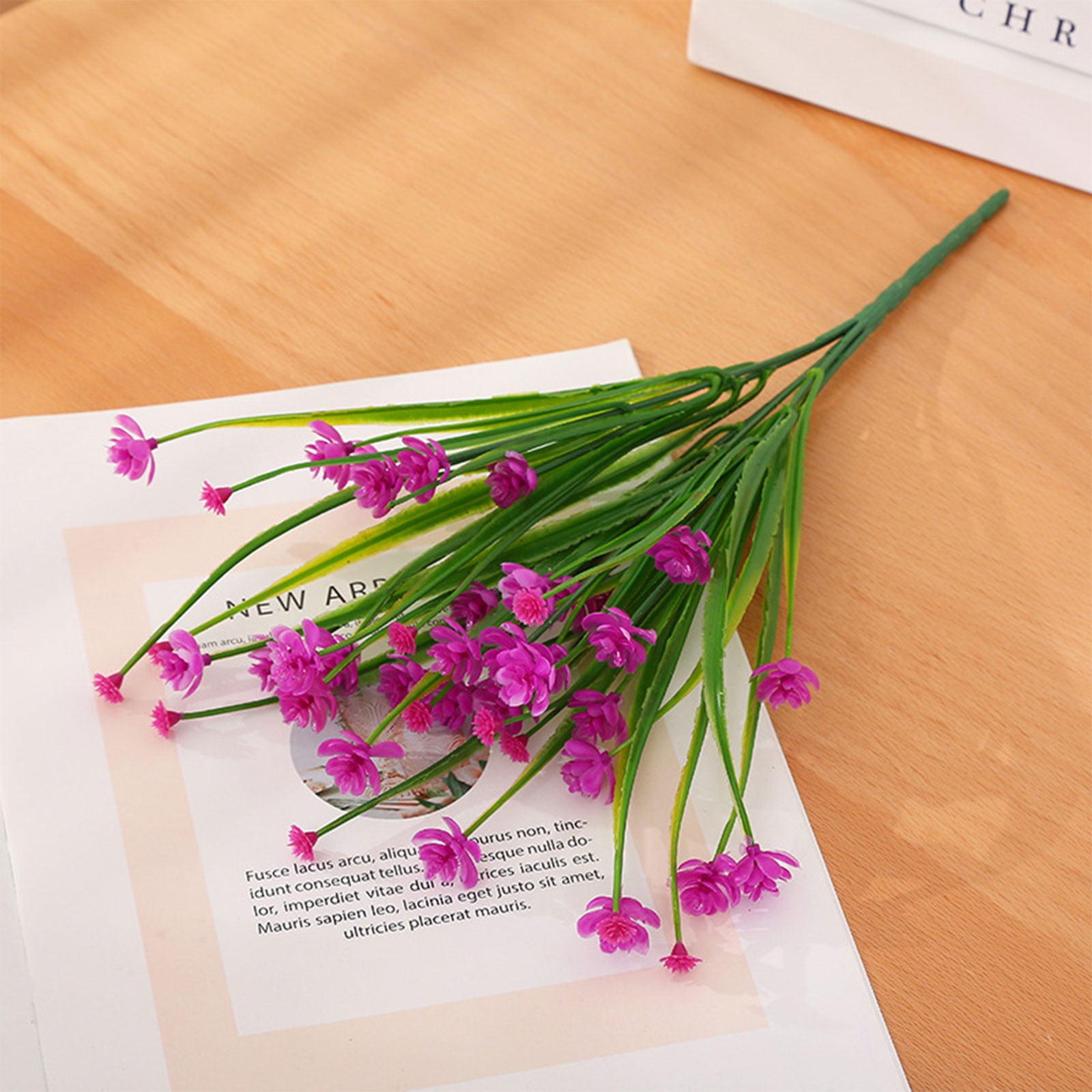 Artificial Camellia Flower Branch 10" Plastic Petals with Leaves for ...