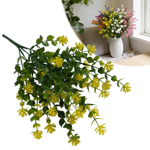 Artificial Camellia & Rose Bouquet 14.6in Lifelike Plastic Flower ...