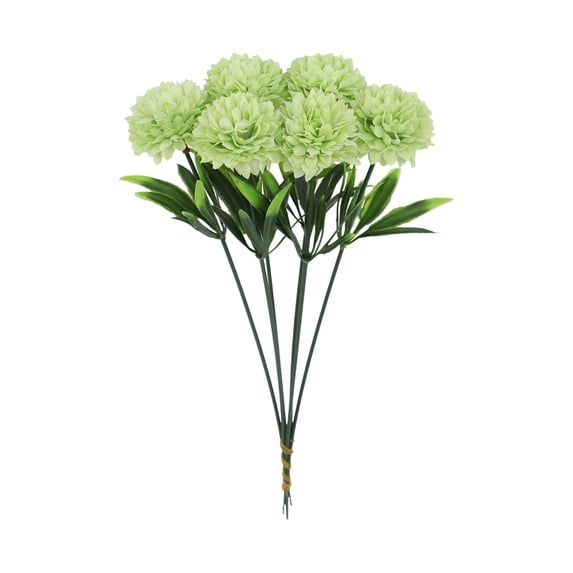 Artificial Carnation Flower Bouquet, 6-Piece Faux Silk Blooms, Fake ...