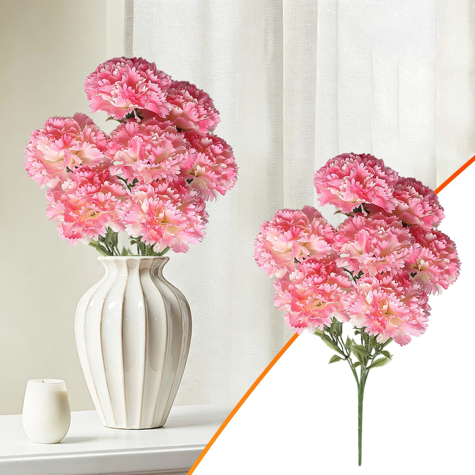 Artificial Carnation Flowers Bouquet, Fake Carnations Flower Bouquets ...
