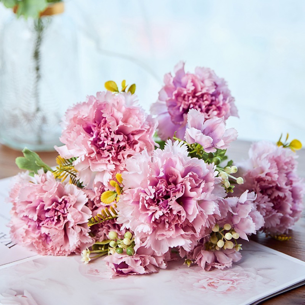 Artificial Carnation Flowers Bouquets,Fake Carnation Bouquet ...