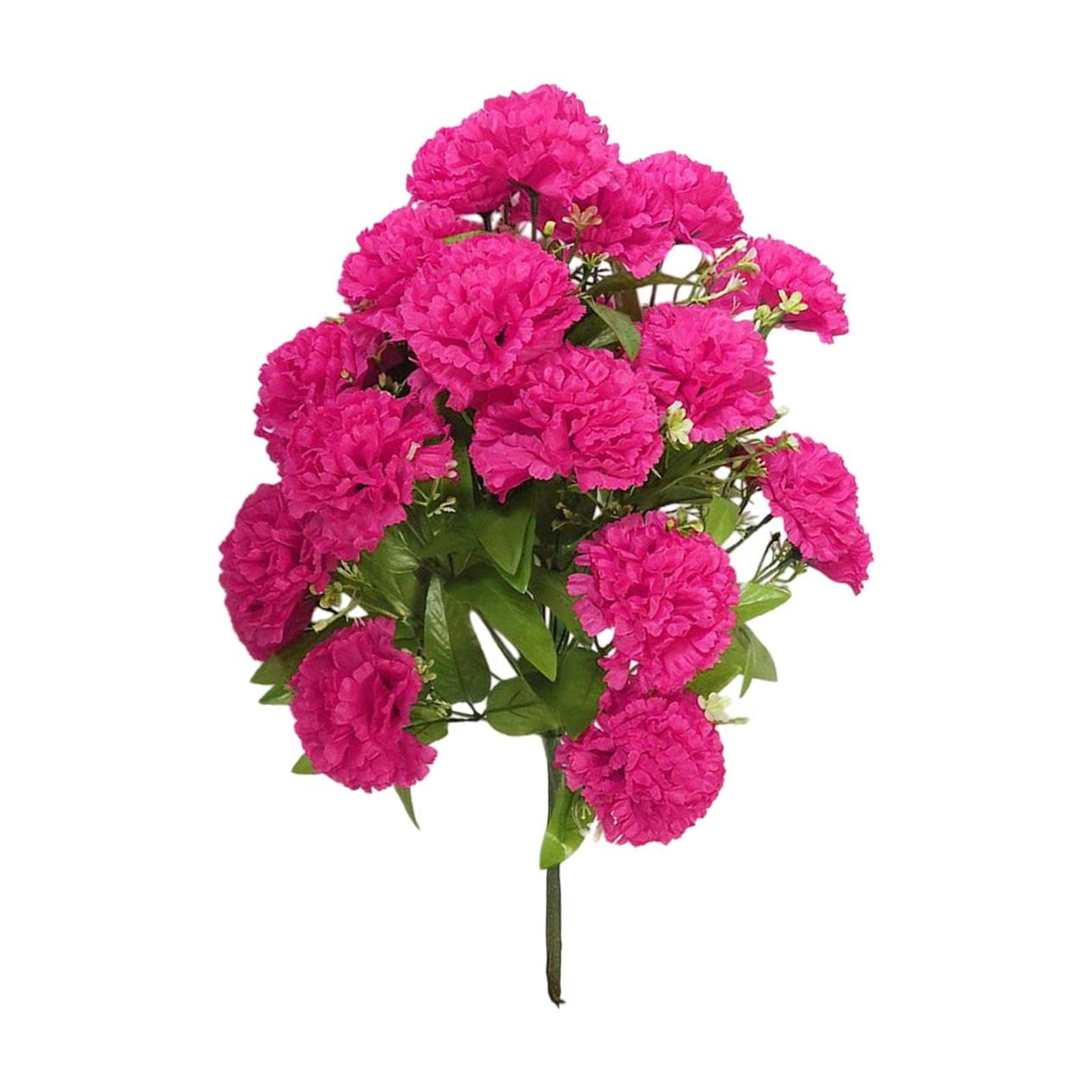 Artificial Carnation Flowers Fake Flower with Stems & Green Leaves ...