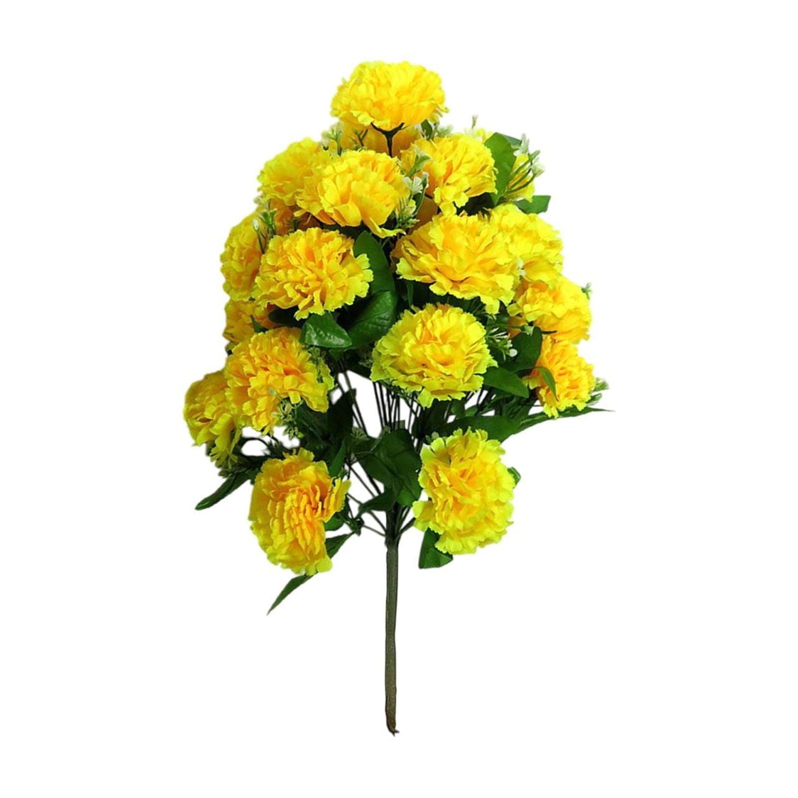 Artificial Carnations Flowers 24 Heads Silk Carnations Flowers with ...