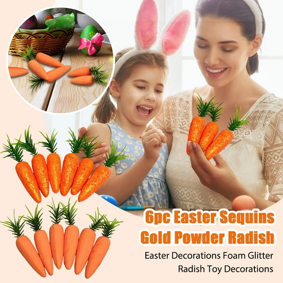 Artificial Carrot Set Realistic Foam Carrots with Faux Leaves Lifelike ...