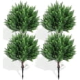 Artificial Cedar Topiary Ball Trees, 4 Pack Artificial Shrubs Bushes ...