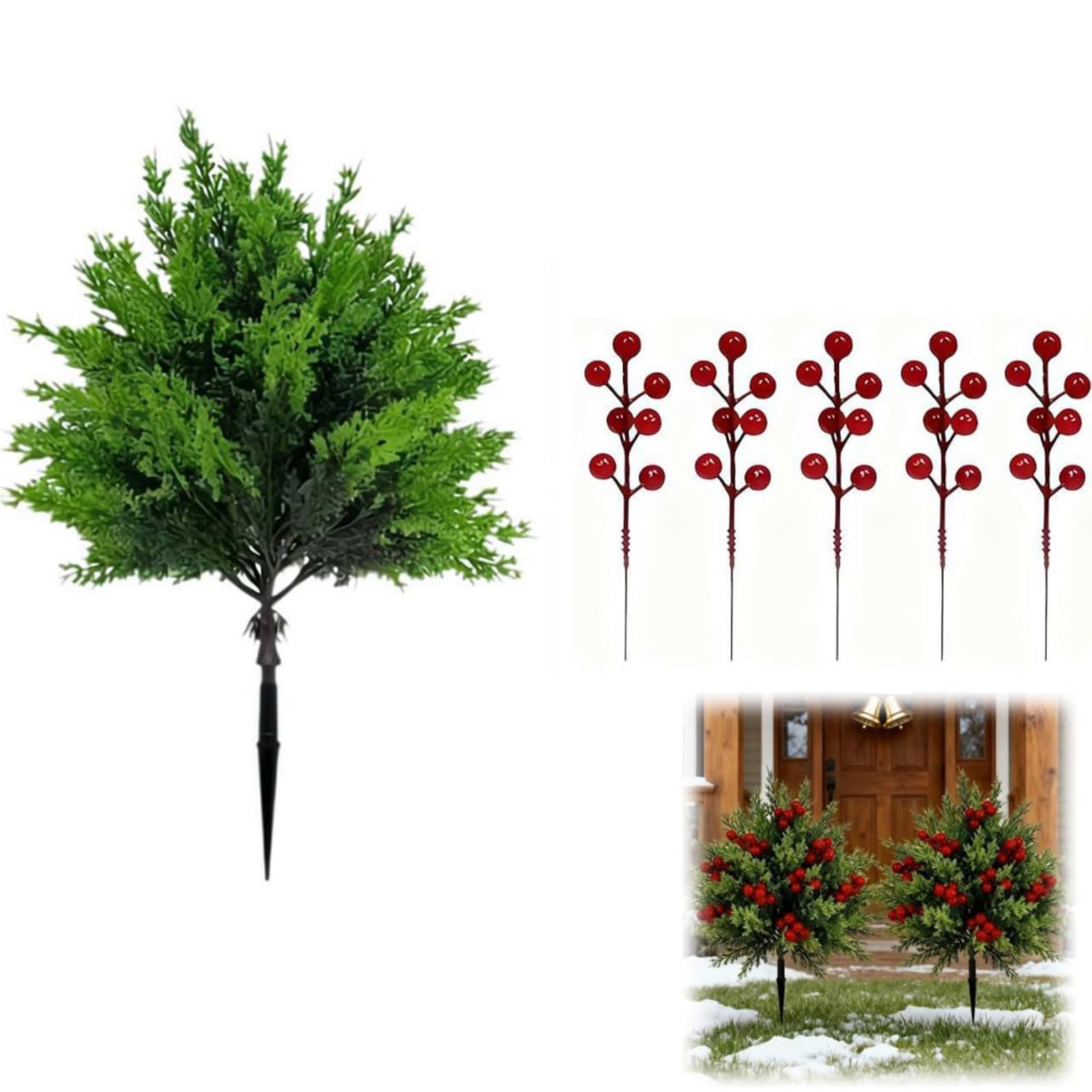 Artificial Cedar Topiary Ball Trees,Artificial Bushes Fake Plants With ...