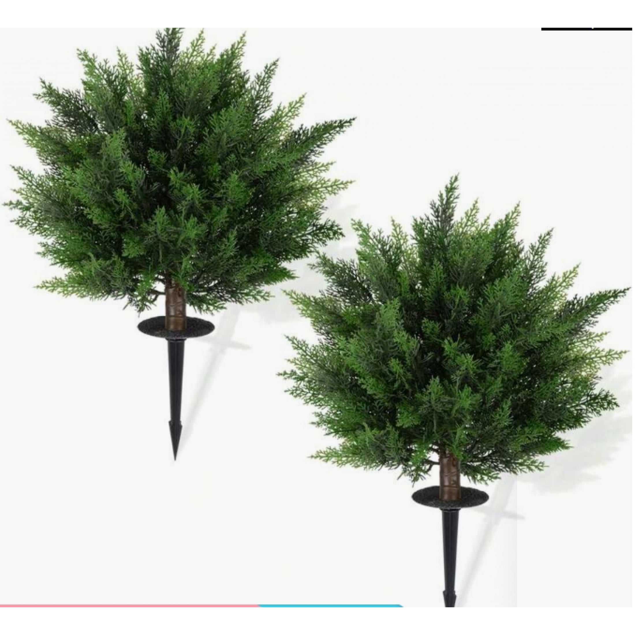 Artificial Cedar Topiary Ball Trees With Ground Spike Outdoor Indoor ...