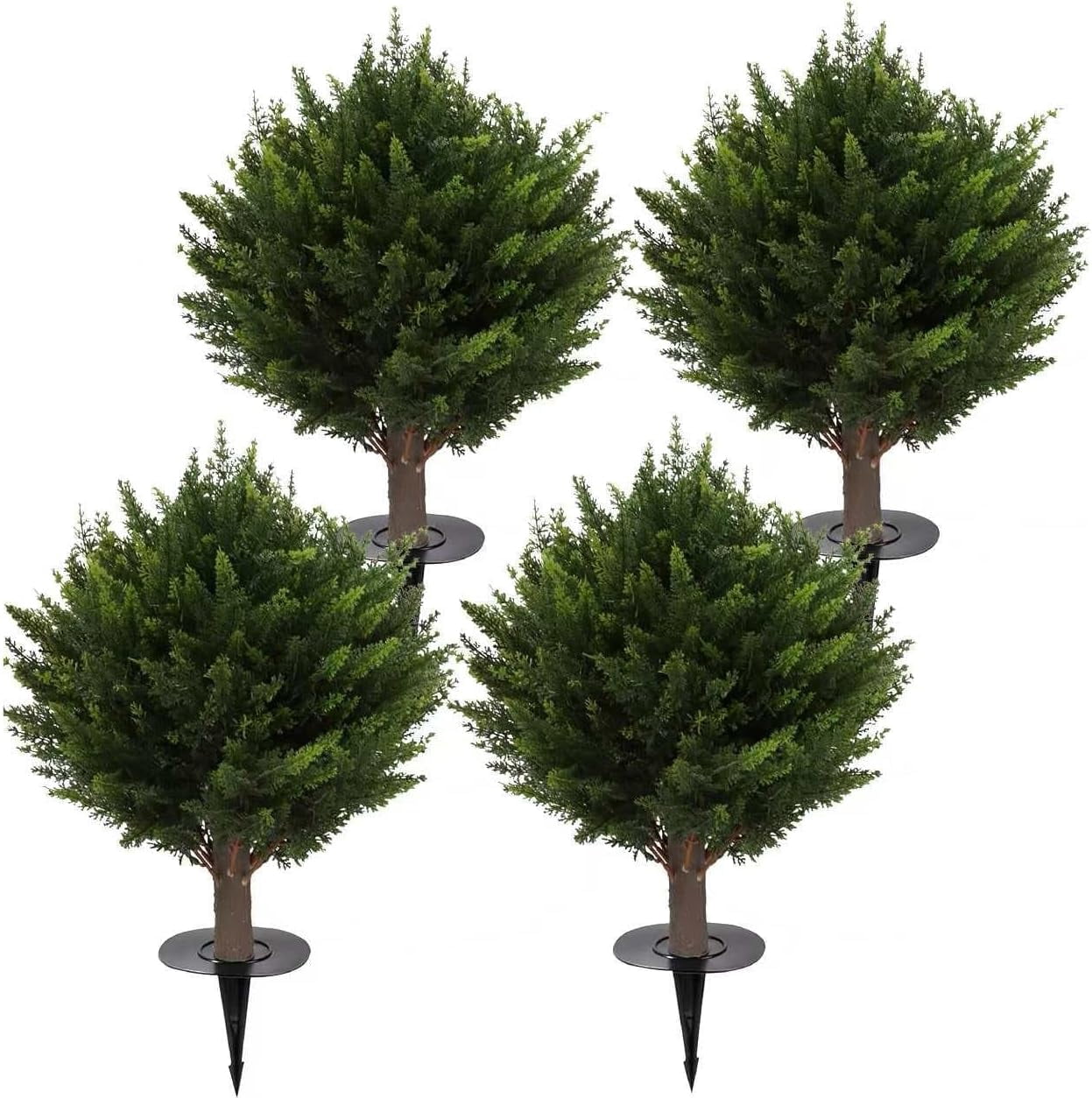 Artificial Cedar Topiary Tree, Indoor Outdoor Decorative Plant, Faux ...