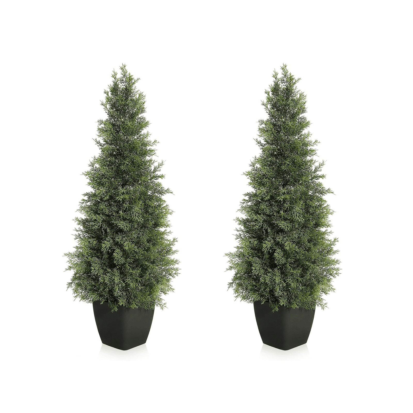 Artificial Cedar Topiary Tree for Outdoor,36 inch Tall Faux Cedar Trees ...