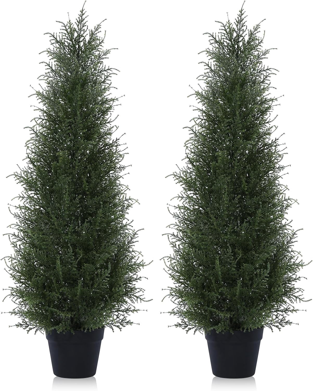Artificial Cedar Topiary Tree for Outdoor,3FT Tall Faux Cedar Pine ...