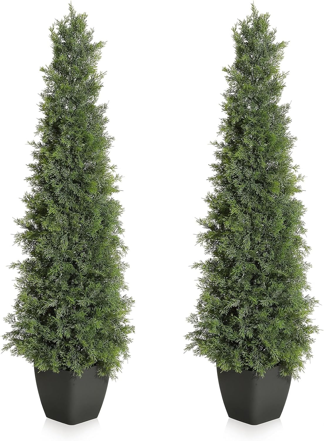 Artificial Cedar Topiary Tree for Outdoor,48 inch Tall Faux Cedar Trees ...