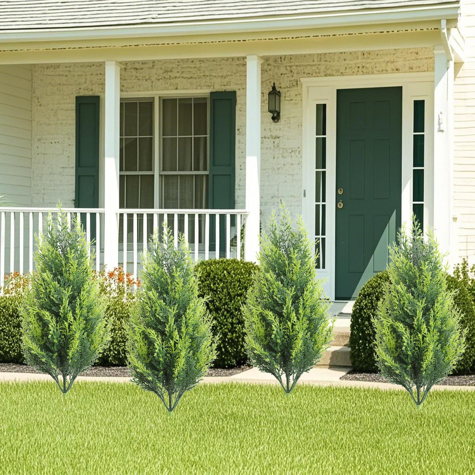 Artificial Cedar Topiary Tree with Ground Spike for Outdoor Garden and ...