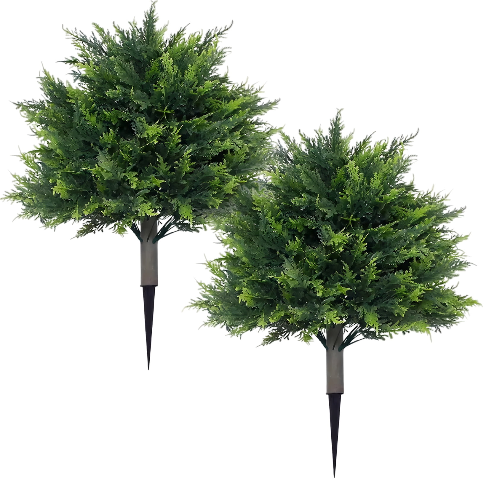 Artificial Cedar Topiary Trees with Ground Spikes, Artificial Cypress ...