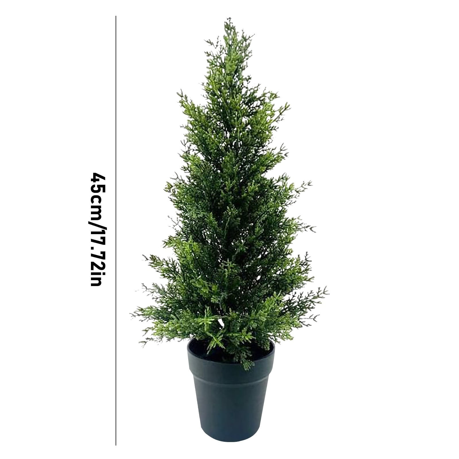 Artificial Cedar Topiary Trees for Outdoors, Potted Fake Cypress Trees ...