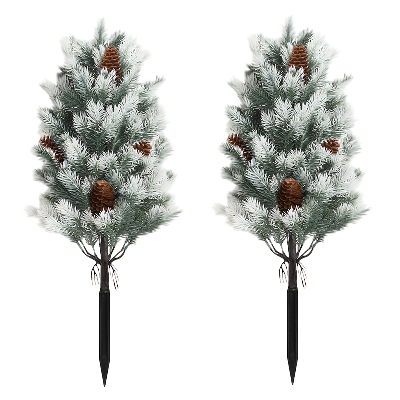 Artificial Cedar Tree 2 Pack 23.6" Outdoor Artificial Topiary Cedar ...