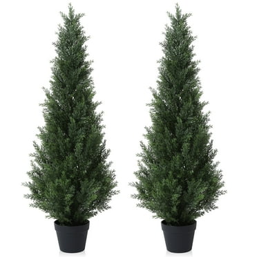 Nafresh 4ft UV Resistant Artificial Topiary Trees Outdoor with Full ...