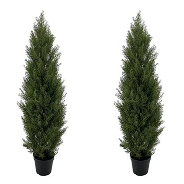 Artificial Cedar Tree 5 FT Artificial Cedar Topiary Trees for Outdoors ...
