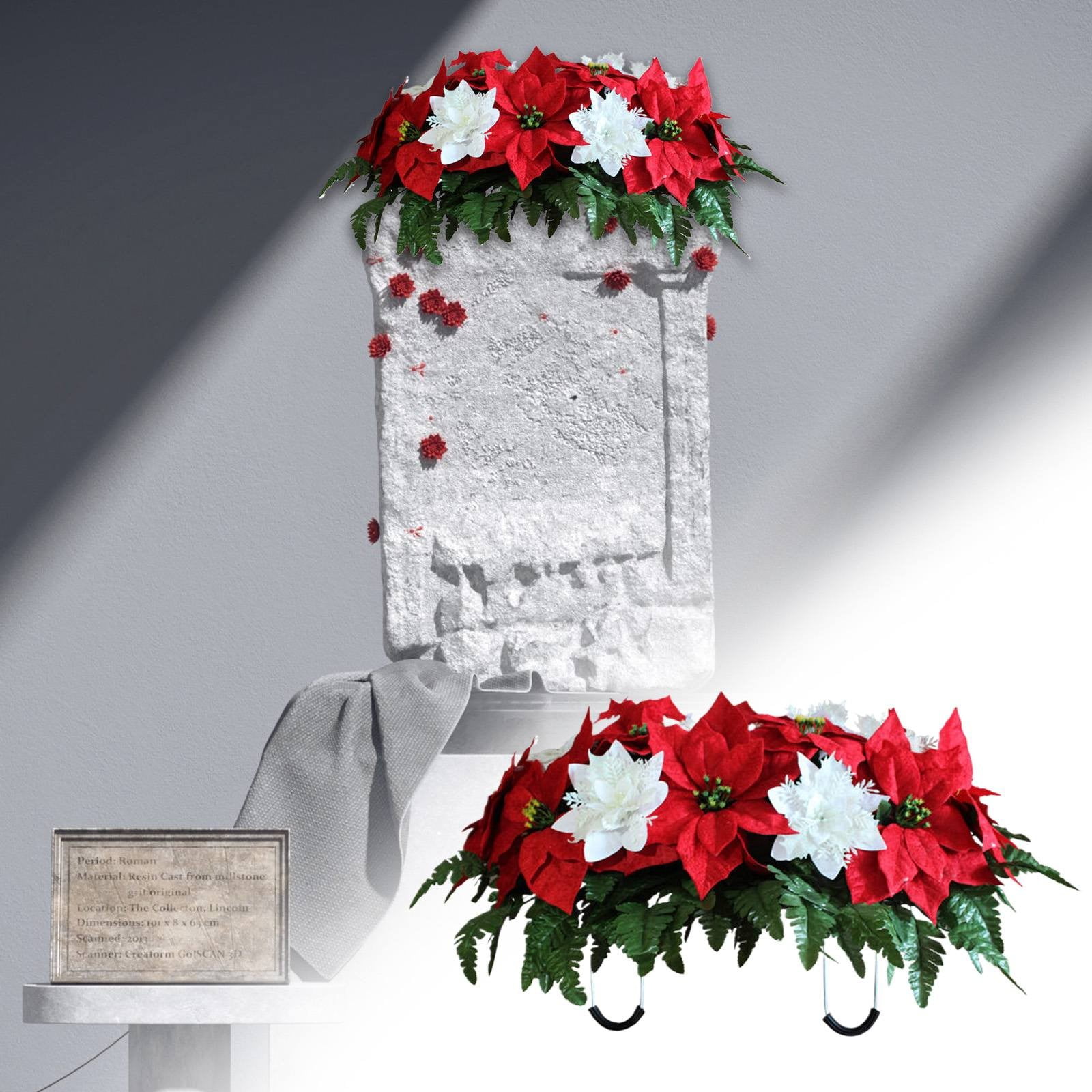 Artificial Cemetery Flower Saddle, Elegant Large Memorial Floral ...