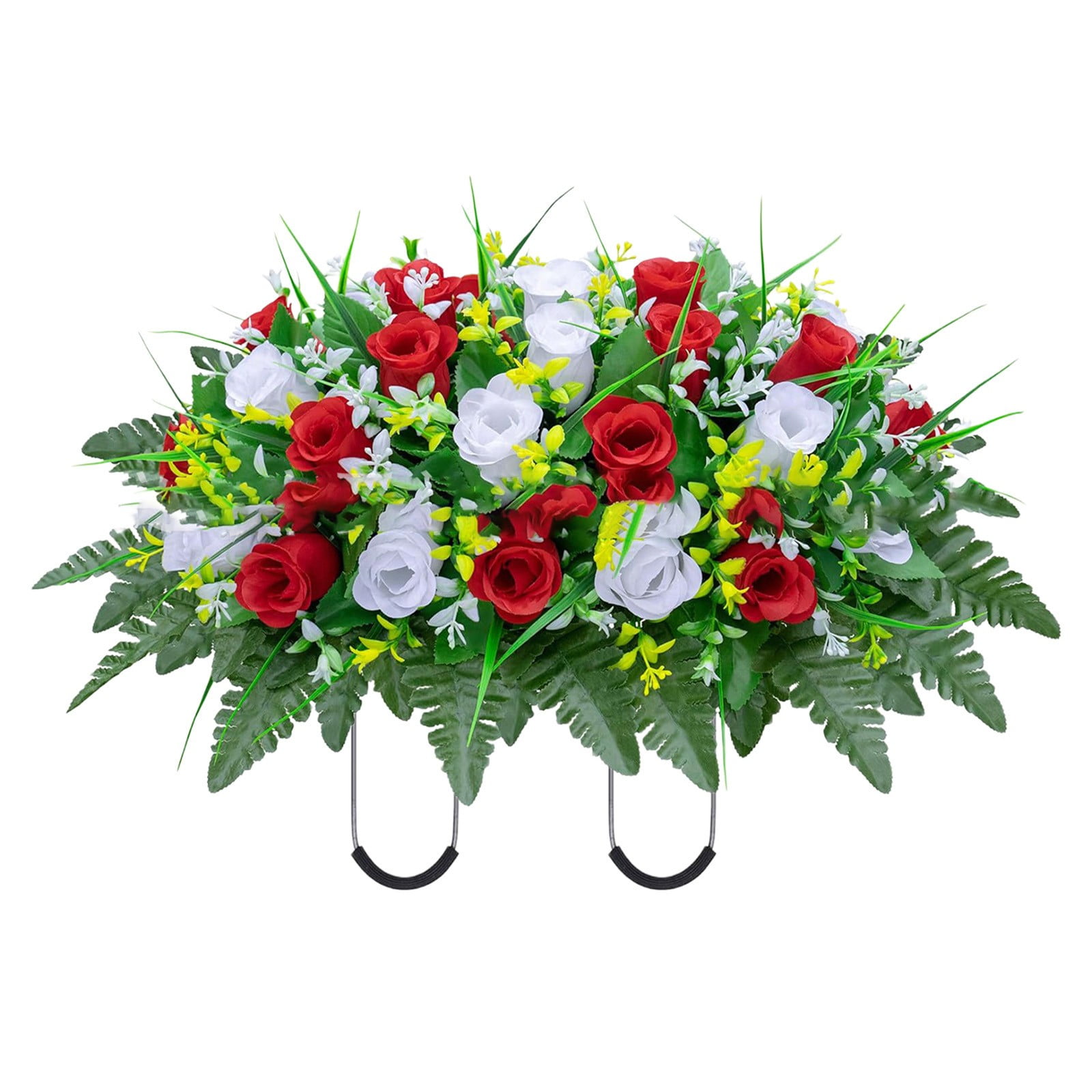 Artificial Cemetery Flower Saddle - Non-Fading Memorial Decor,for ...