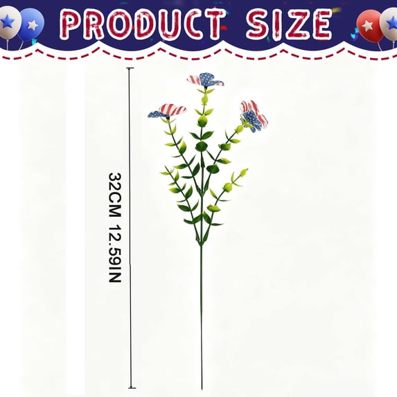 Artificial Cemetery Flowers, Clearance Under $10, 20Pcs Independence ...