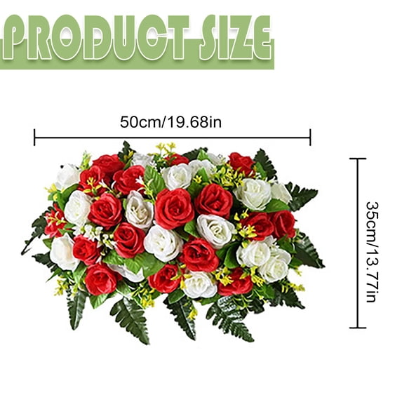 Artificial Cemetery Flowers, Clearance Under $10, Pomegranate Rose ...