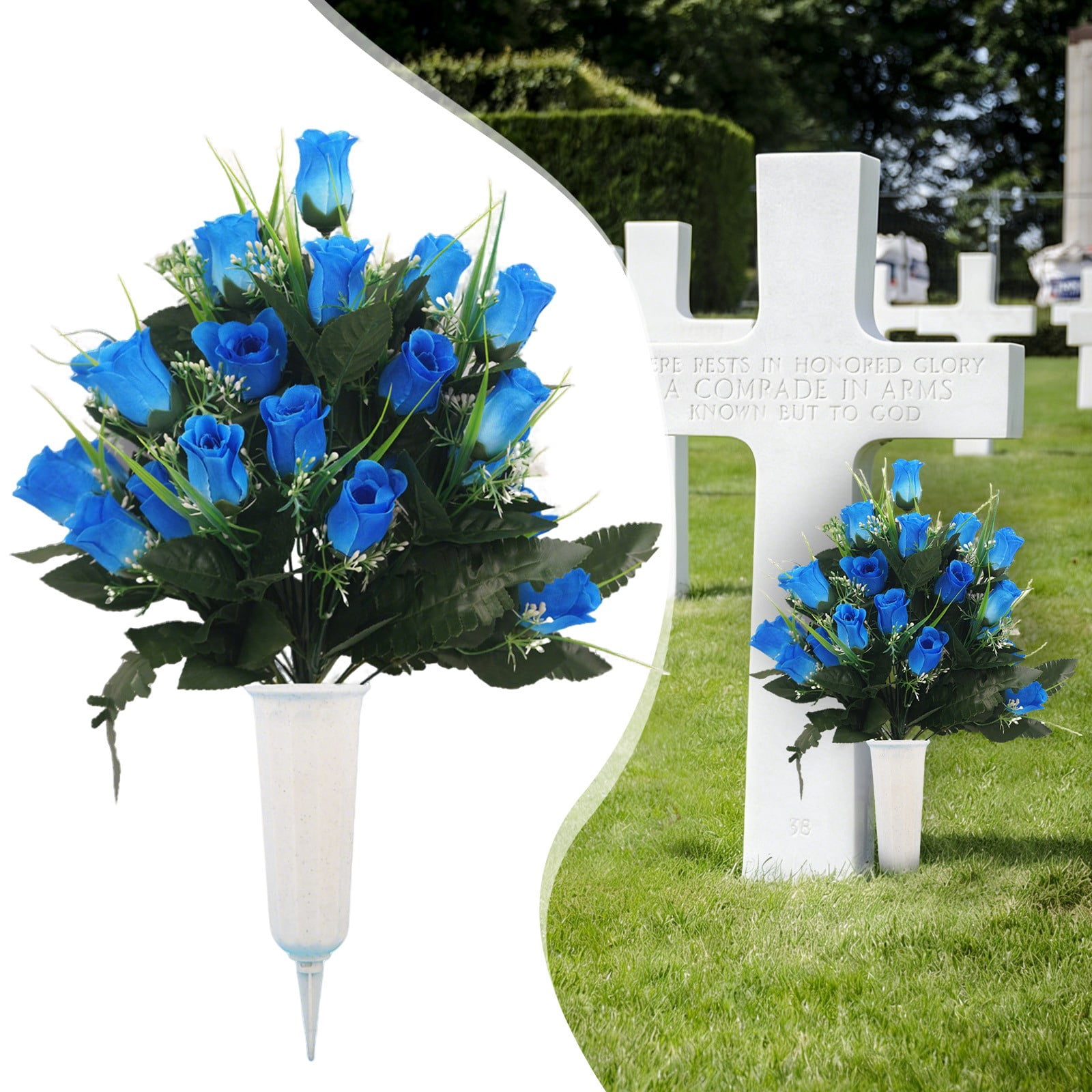 Artificial Cemetery Flowers for Grave, 1 Artificial Flowers for ...