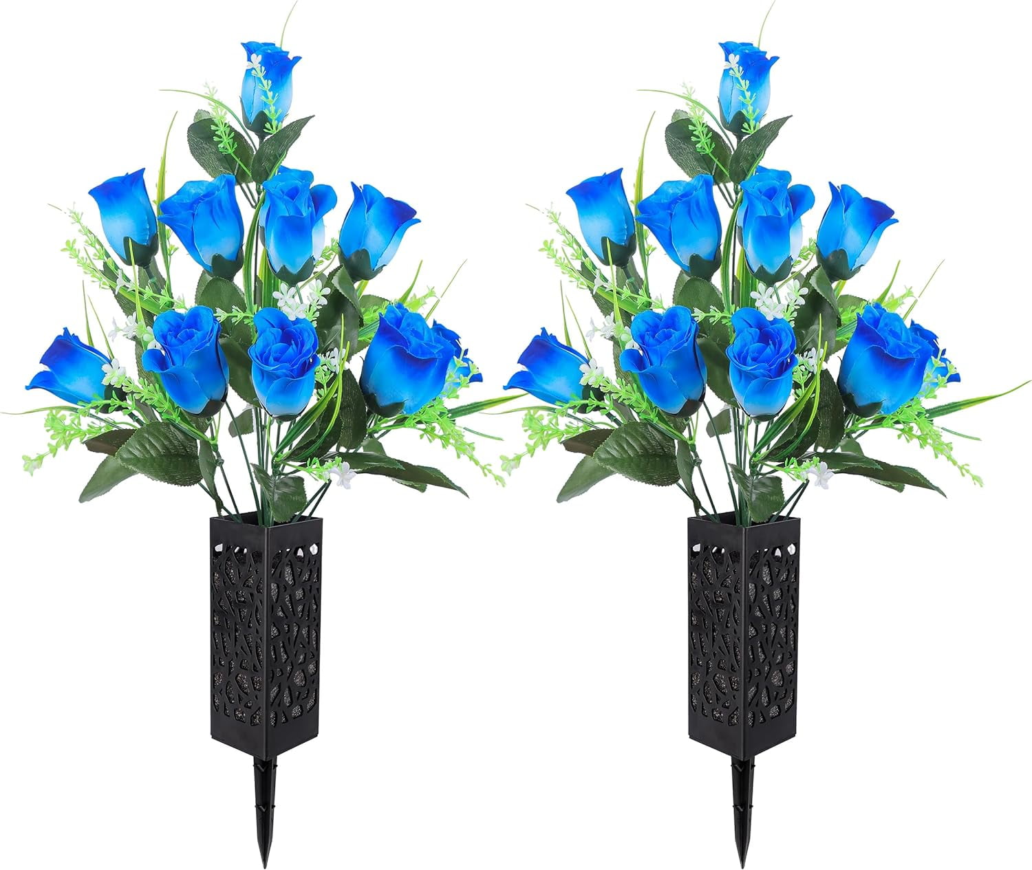 Artificial Cemetery Flowers, Grave Decoration for Headstones Lasting ...