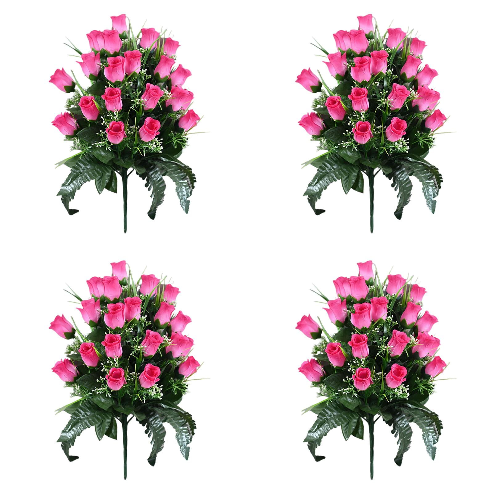 Artificial Cemetery Flowers, Memorial Bouquet Grave Decorations ...
