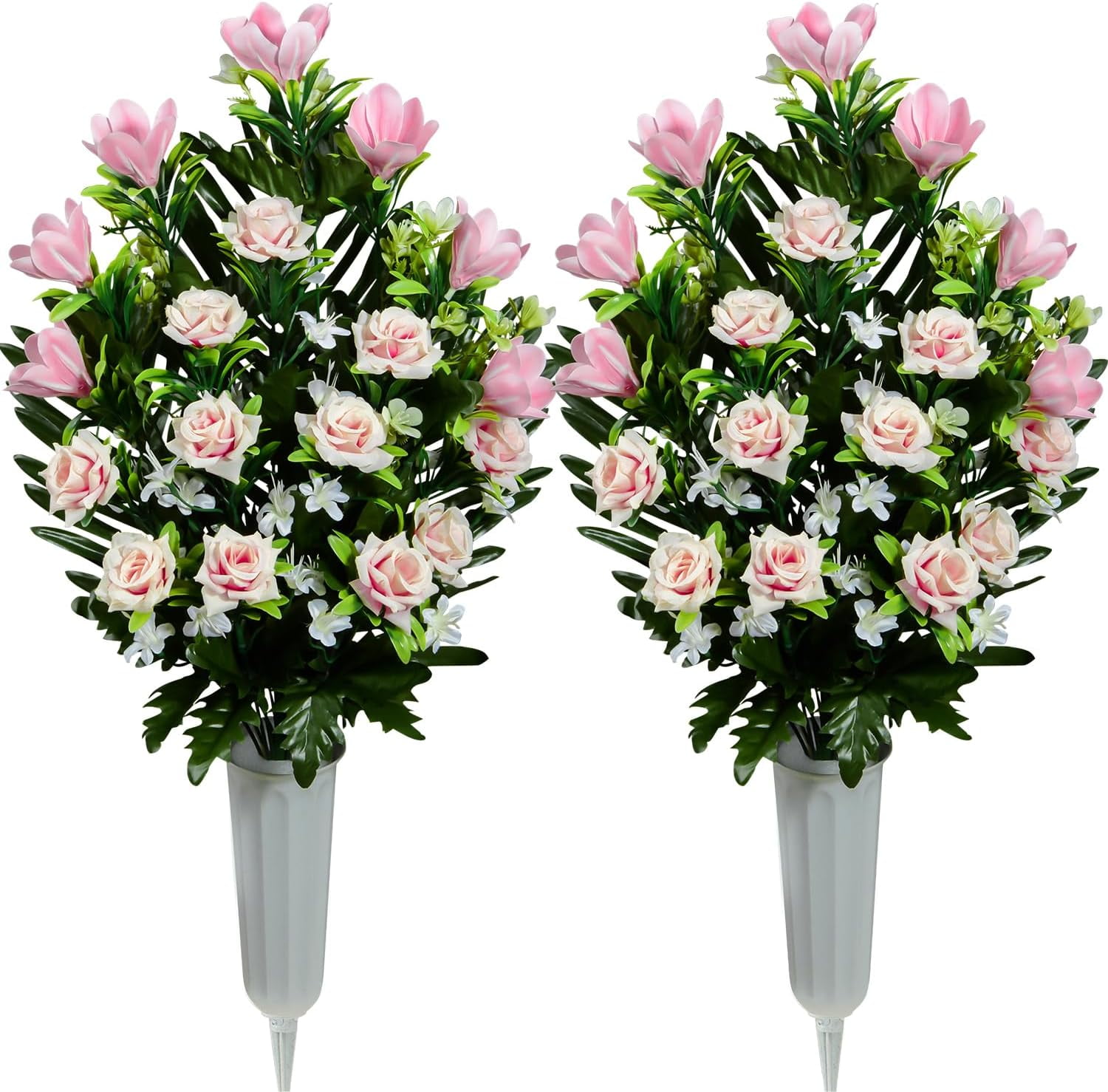 Artificial Cemetery Flowers, Memorial Flowers Grave Decorations ...