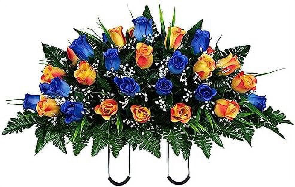 Artificial Cemetery Flowers - Realistic - Outdoor Grave Decorations ...