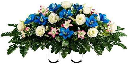 Artificial Cemetery Flowers – Realistic Roses and Alstroemerias ...