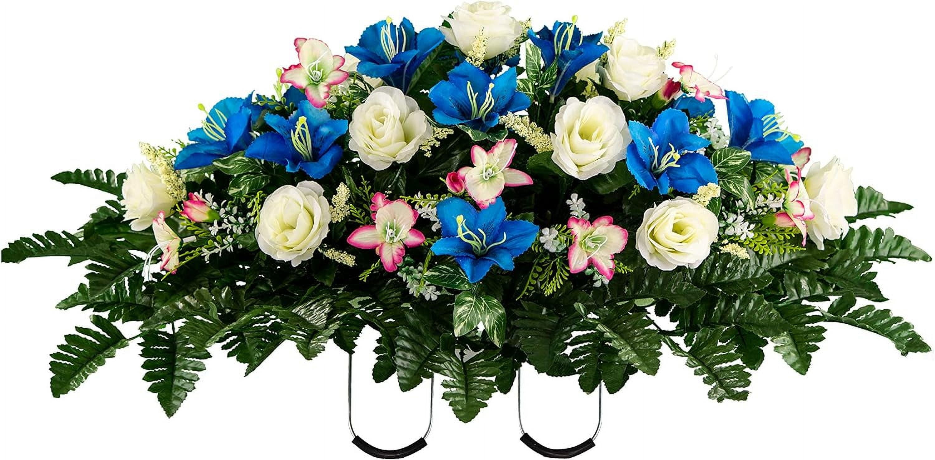 Artificial Cemetery Flowers – Realistic Roses and Alstroemerias ...